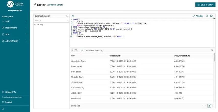 Data Pipelines with Flink SQL on Ververica Platform